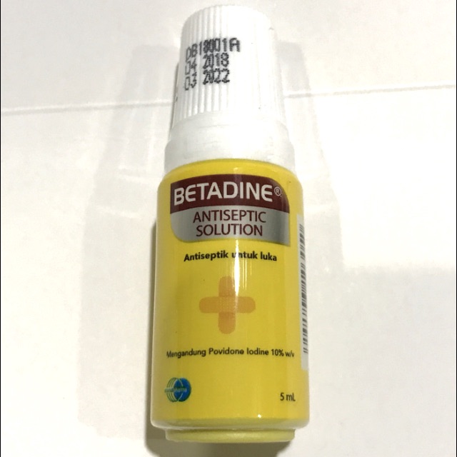 Jual BETADINE ANTISEPTIC SOLUTION 5ml 5 ml - Kecil Botol Pak Dus Lusin ...