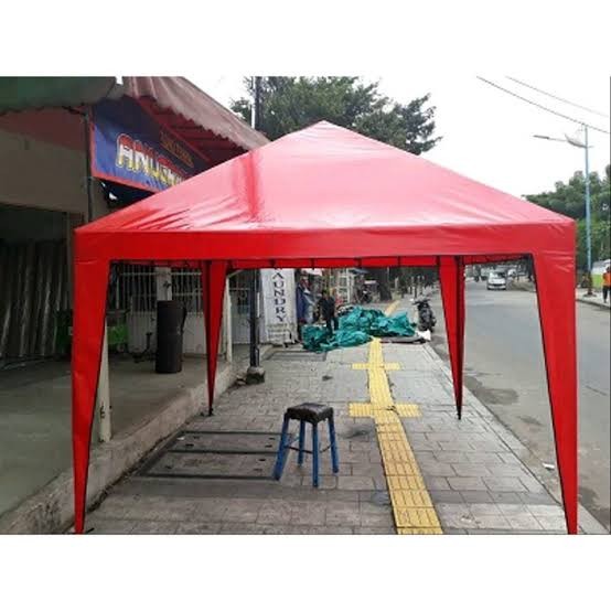 Jual Kain/Terpal Atap tenda piramid kerucut 4 x 4 - Merah Indonesia ...