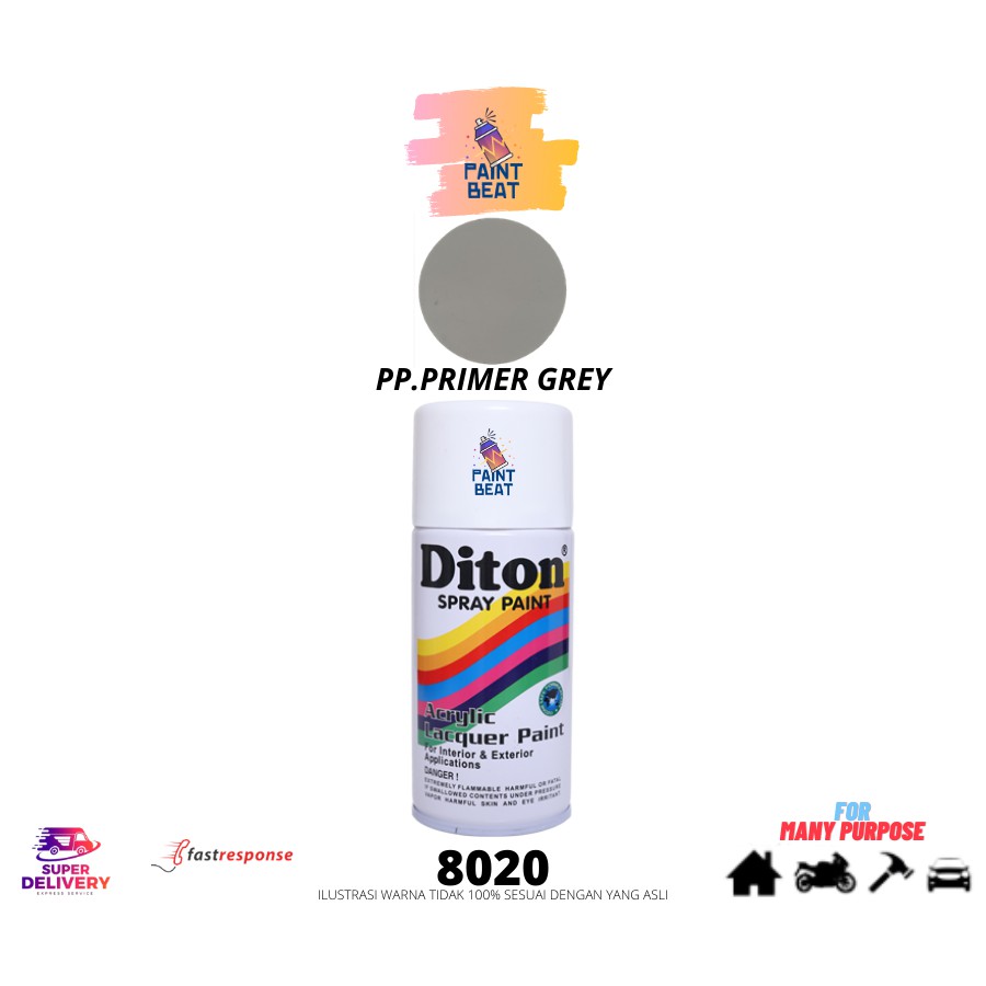 Jual Diton 8020 PP PRIMER GREY Cat Semprot/Pylox/Samurai Motor/Helm ...