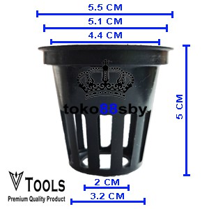 Jual Netpot hidroponik 5 cm / halus premium / net pot / multi diameter ...