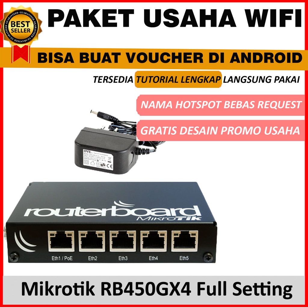 Jual Mikrotik RB450GX4 Full Setting Billing Hotspot Sistem Voucher Siap ...