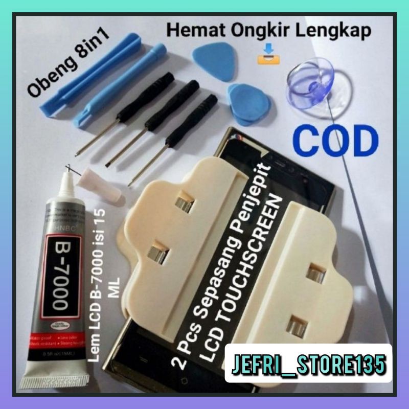 Jual PAKET LENGKAP ALAT SERVIS HANDPHONE PENJEPIT LCD 2 PCS+OBENG 8 IN ...