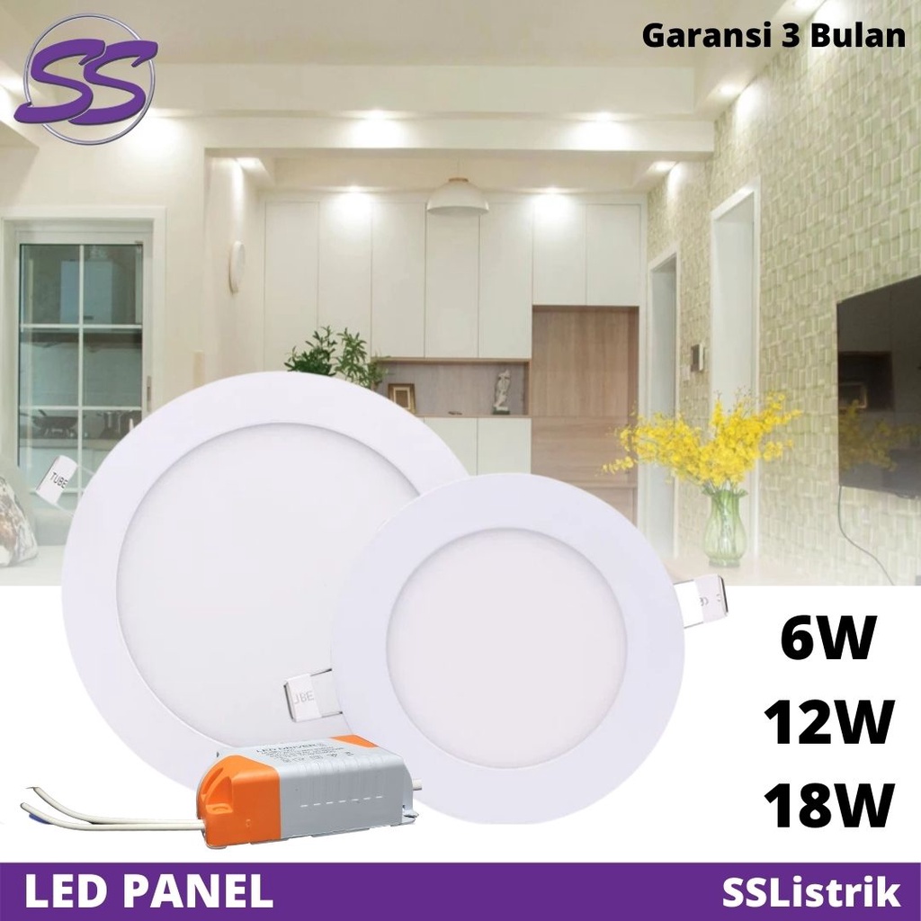 Jual Lampu Downlight LED Panel 12w Putih 12 W Watt 12Watt Tipis Bulat ...