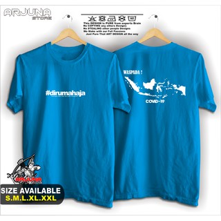 Jual Tshirt Kaos WASPADA COVID CORONA VIRUS 19 KAOS KEMENKES RI KAOS ...
