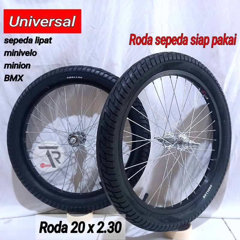 Jual Roda sepeda BMX 20in / komplit roda sepeda 20 x 2.30 SWALLOW sudah ...