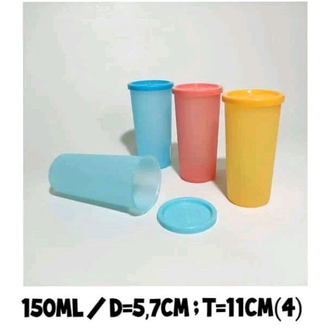 Jual Tupperware mini tumbler gelas 150 ml (dapat 4 pcs) | Shopee Indonesia