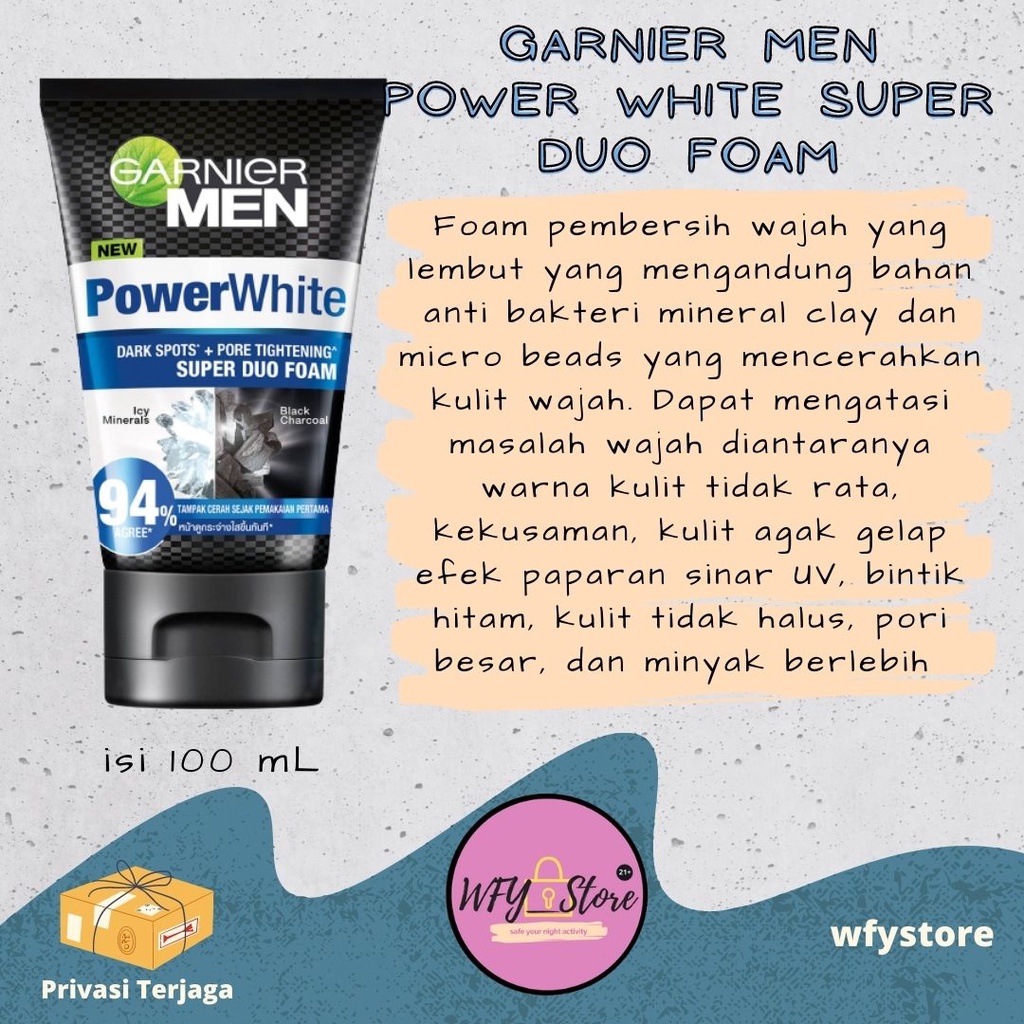 Jual Garnier Men Power White Super Duo Foam (100 ml) Indonesia|Shopee ... Jual Garnier Men Power White Super Duo Foam (100 ml) Indonesia|Shopee ...