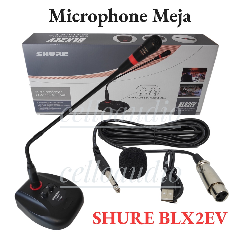 Jual Mic Meja SHURE BLX2EV Microphone Condenser Podium Shure Meja ...