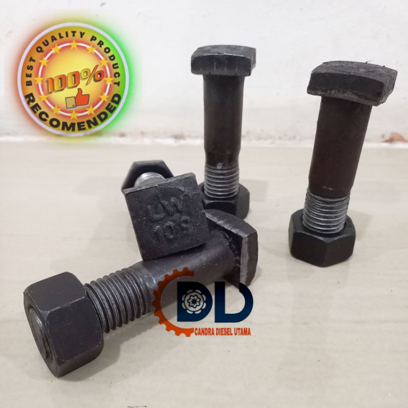 Jual BAUT MUR | BOLT NUT BUCKET 1 SET CUTTING EDGE WHEEL LOADER ...