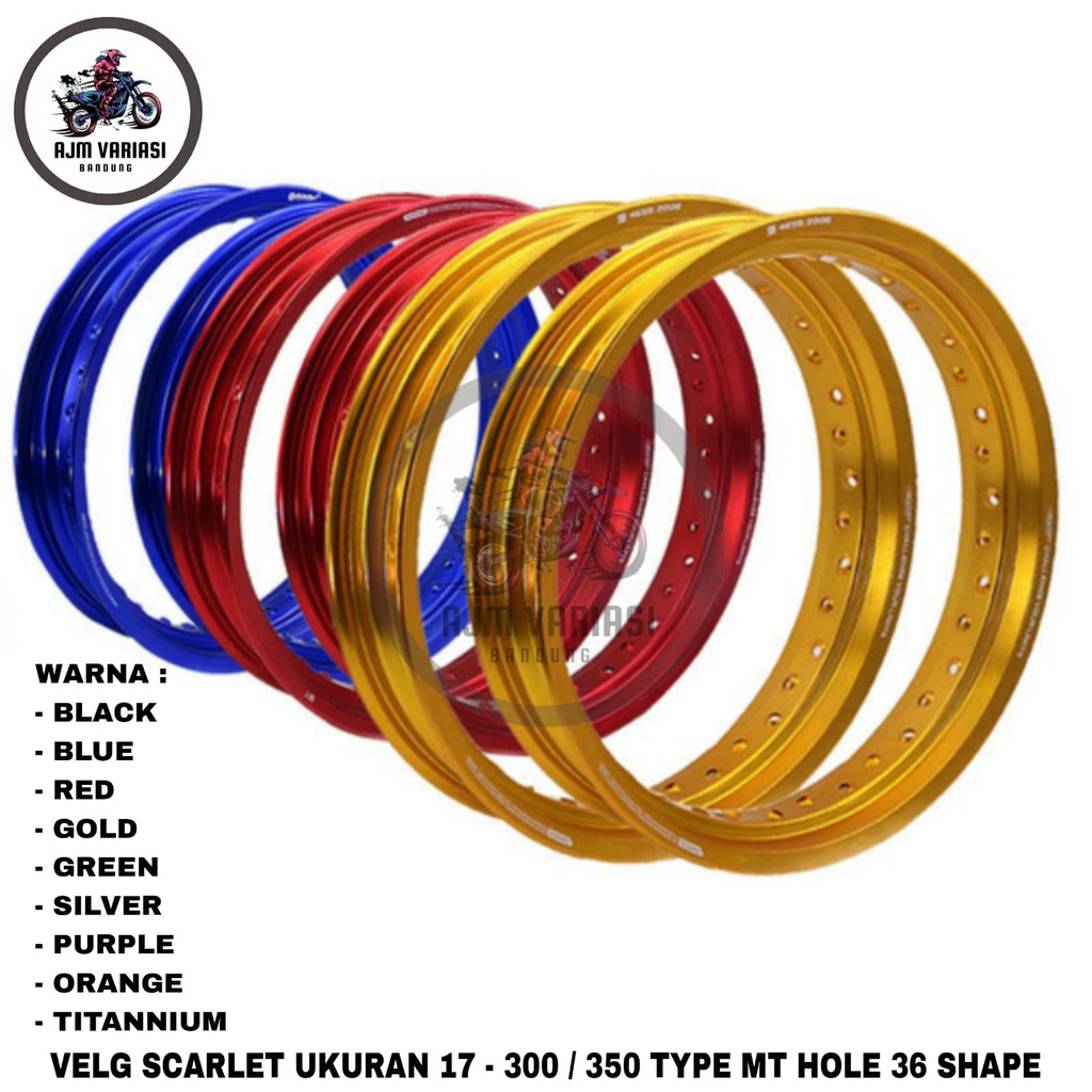 Jual Velg Velek Velk Vlek PeleK Pelk Supermoto Rim Aloy Scarlet Ring R ...
