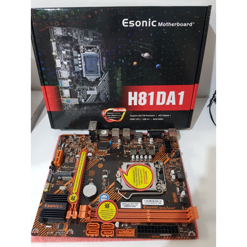 Jual MOTHERBOARD ESONIC H81 JEL DDR3 USB 3.0 WITH NVME LGA 1150 GARANSI 1TH | Shopee Indonesia