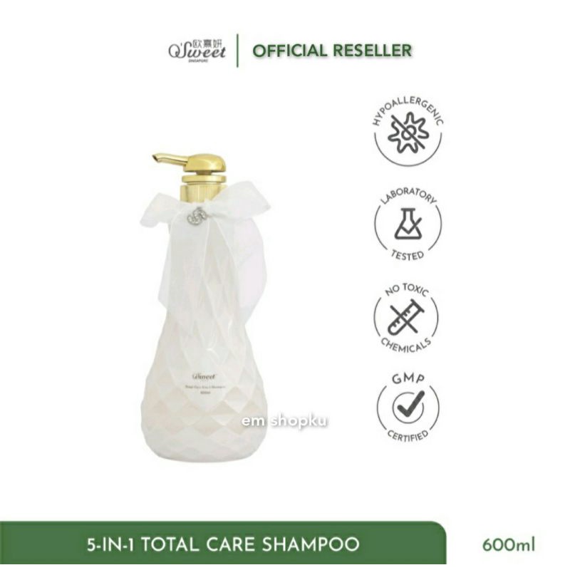 Jual O'Sweet Singapore Total Care 5 In 1 Shampoo 600ml || Osweet Shampo ...