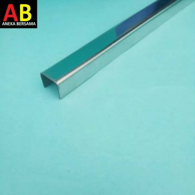 Jual Lis U Stainless Steel Mirror 2cm x 2cm x 2cm Panjang 122cm ...