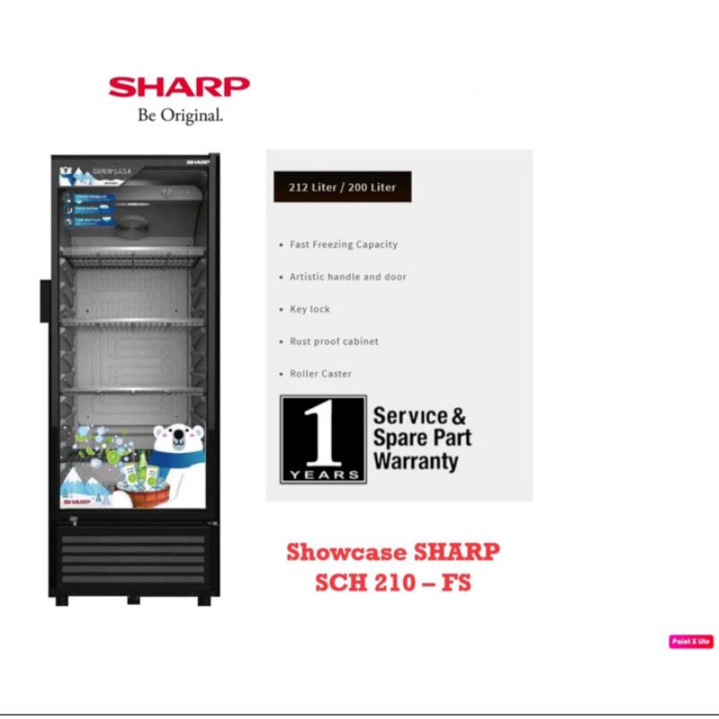 Jual showcase sharp 200L | Shopee Indonesia