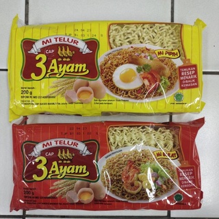 Jual MIE TELUR CAP 3 AYAM 200 GRAM INDOFOOD | Shopee Indonesia