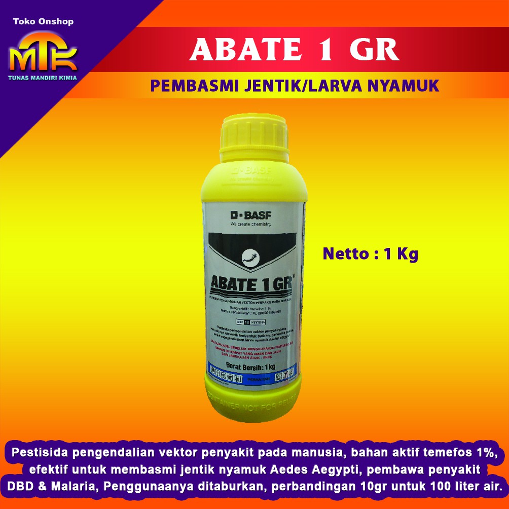 Jual ABATE 1 GR Pembasmi Jentik Nyamuk Pembawa Penyakit DBD dan Malaria ...