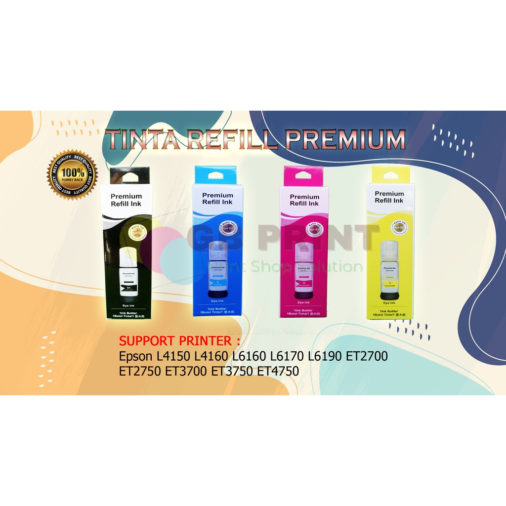 Jual Tinta Epson Premium INK Epson L4150 L4160 L6260 L6170 L6190 ET2700 ...