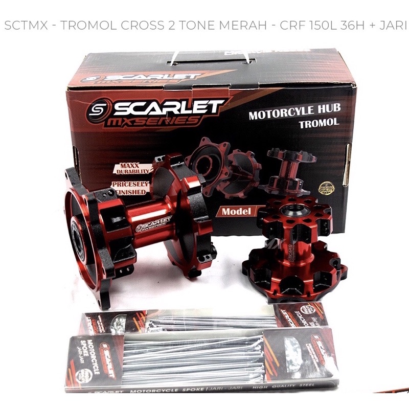 Jual tromol scarlet crf 150l twotone 36 hole depan belakang plus jari ...
