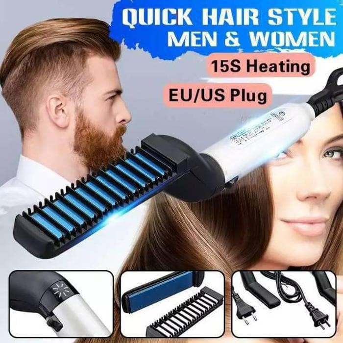 Jual foam-hair- alat pelurus rambut pria men hairstyle flatter iron ...