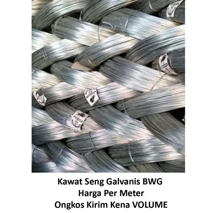 Jual Kawat Seng Galvanis BWG 14 - 2.1 mm Harga Per Meter Kawat Tali Licin | Shopee Indonesia
