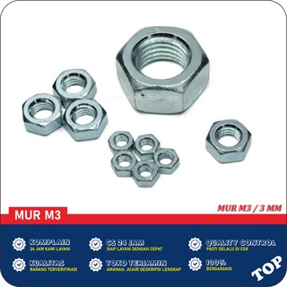 Jual Mur M3 Galvanis / Mur Hex Putih M3 / Mur Galnavis M3 | Shopee ...