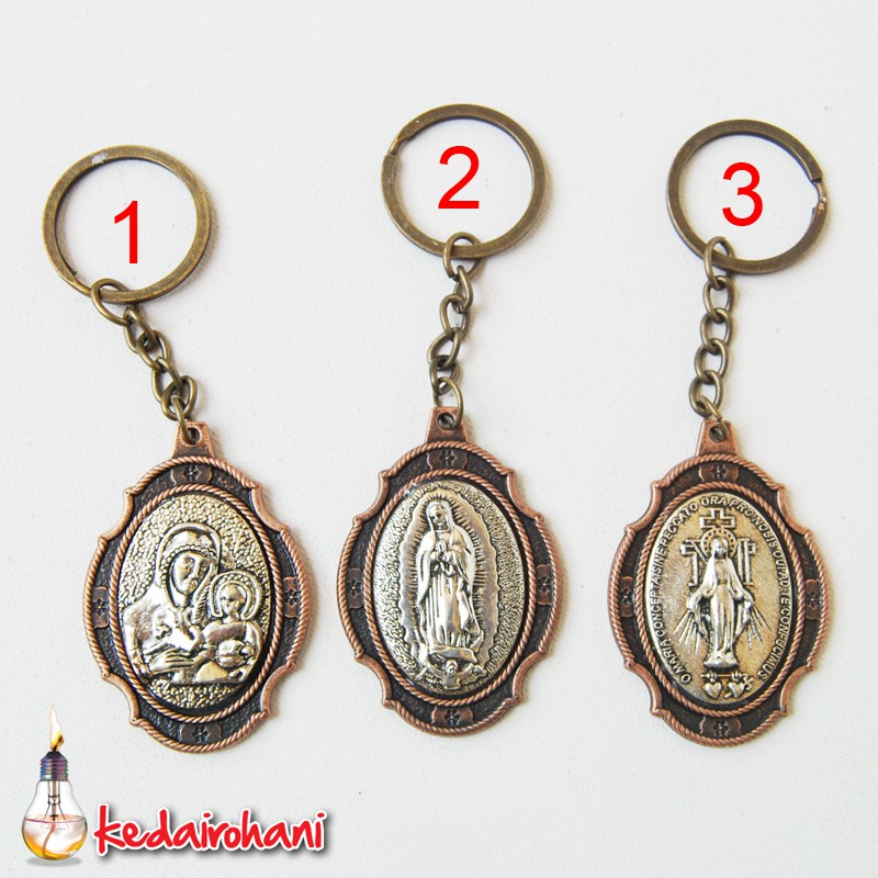 Jual Souvenir Ganci/ Gantungan Kunci Rohani Medali Bunda Maria Klasik ...