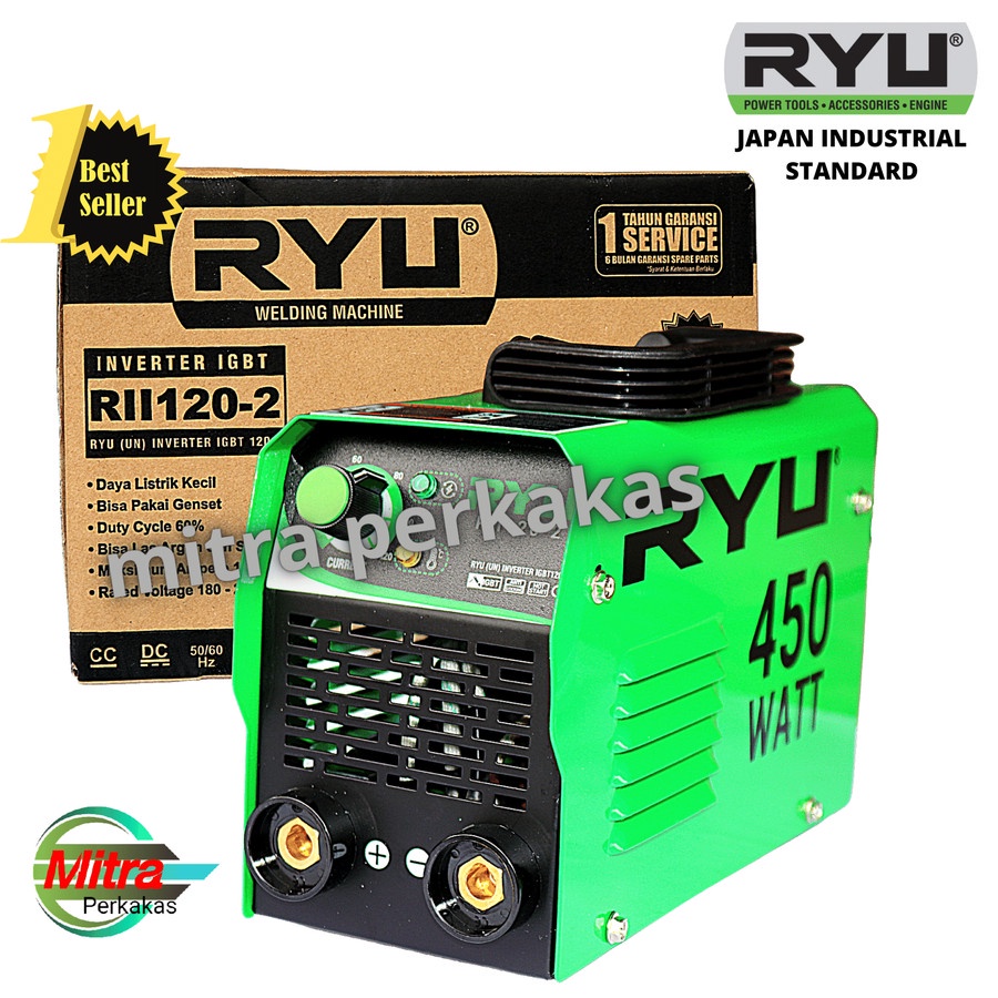 Jual RYU 450 WATT RII 120-2 Mesin Las IGBT 120A Trafo Las Inverter | Shopee Indonesia