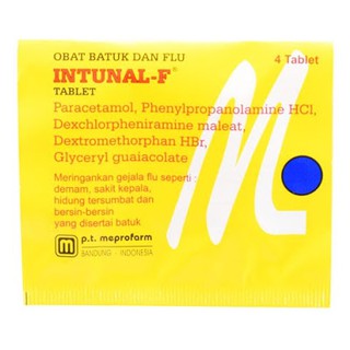 Jual INTUNAL-F TABLET - OBAT DEMAM, BATUK, DAN FLU Indonesia|Shopee ...
