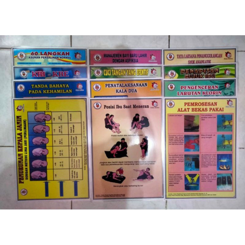 Jual SET POSTER APN KEBIDANAN 12 POSTER LAMINATING | Shopee Indonesia