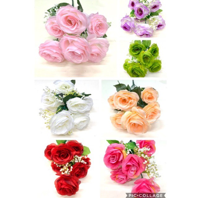 Jual Bunga Mawar Rose Holland Premium x7 Dekorasi | Shopee Indonesia
