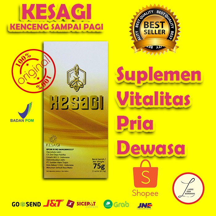 Jual Madu Kesagi Suplemen Vitalitas Pria 1 Box Isi 5 Sachet (75 gr ...