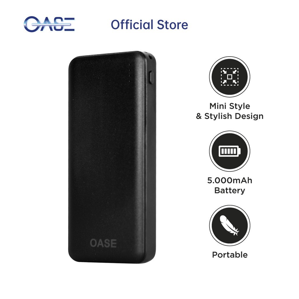 Jual Power Bank 5000 mAh OASE 100% ORIGINAL | Powerbank 5000mAh ...