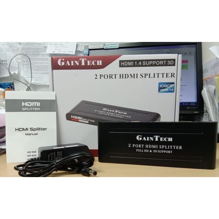 Jual HDMI SPLITTER 1 - 2 Port GAINTECH FULL HD & 3D SUPPORT | Shopee ...