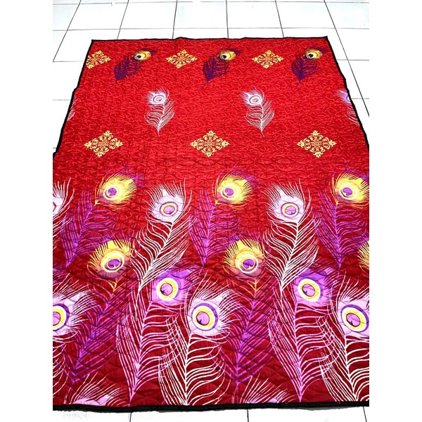 Jual Karpet Lantai Quilting Motif Bulu Merak / Ukuran Jumbo 230cm x ...