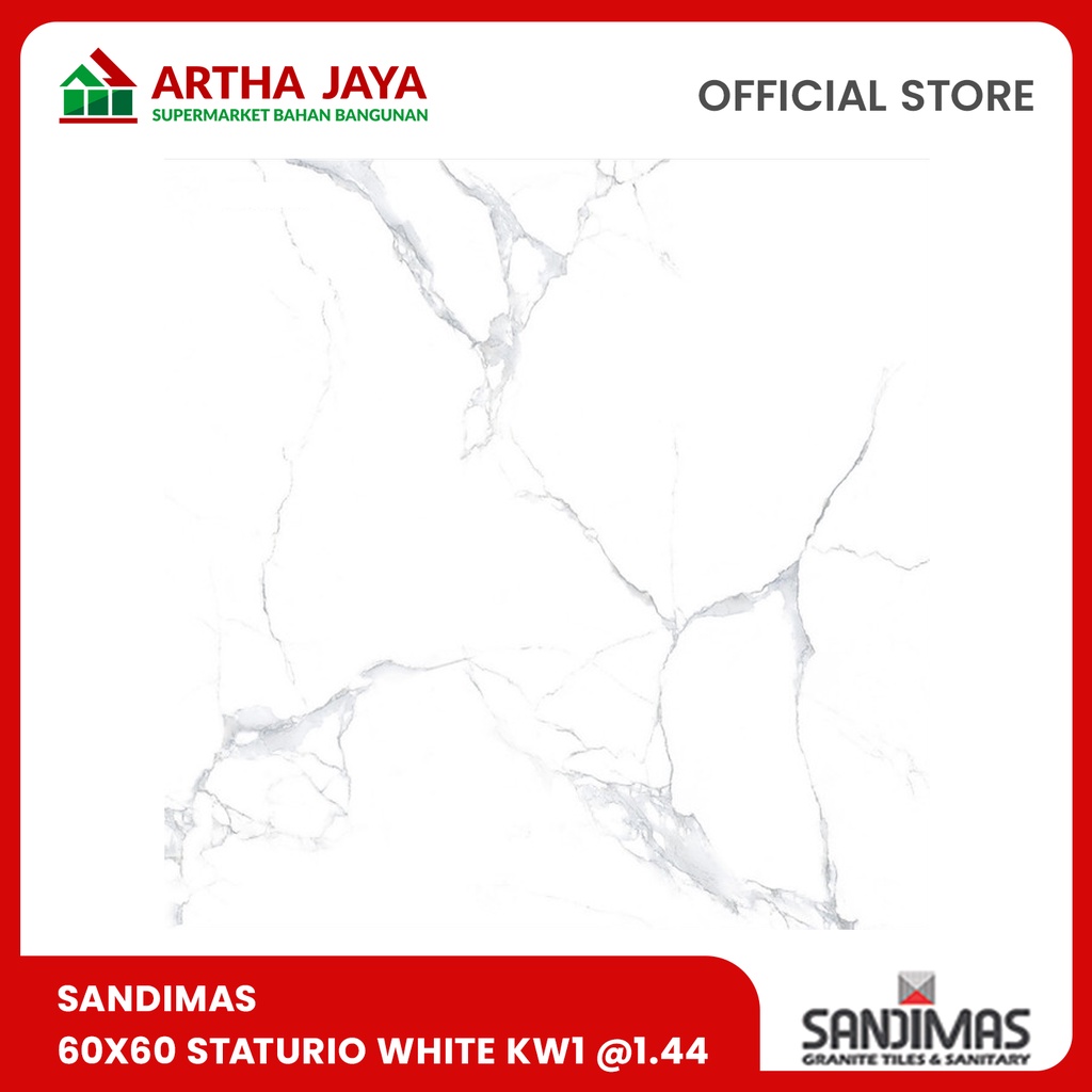 Jual Sandimas Granit Ubin Lantai 60x60 Staturio White KW1 @1.44m2 ...
