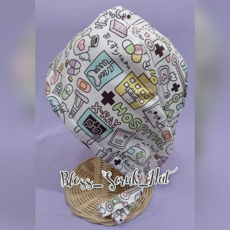 Jual Topi Bedah / Nurse Cap/ Sugical cap/ Topi Motif/Dokter | Shopee ...
