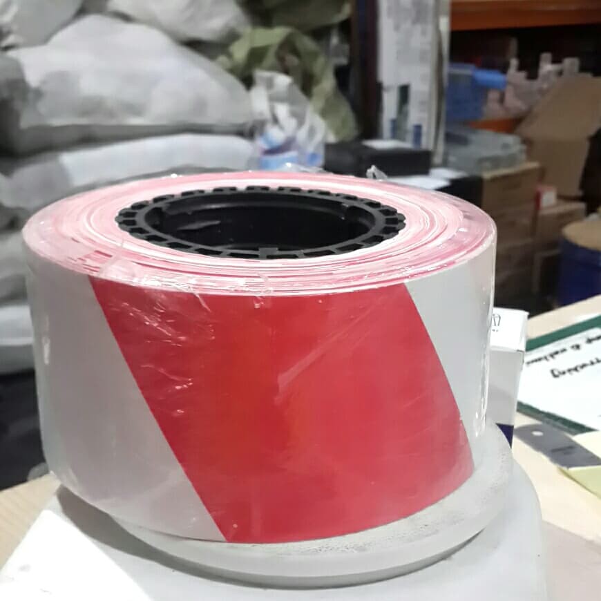 Jual POLICE LINE MERAH PUTIH SAFETY TAPE 3 INCHI 300M | Shopee Indonesia