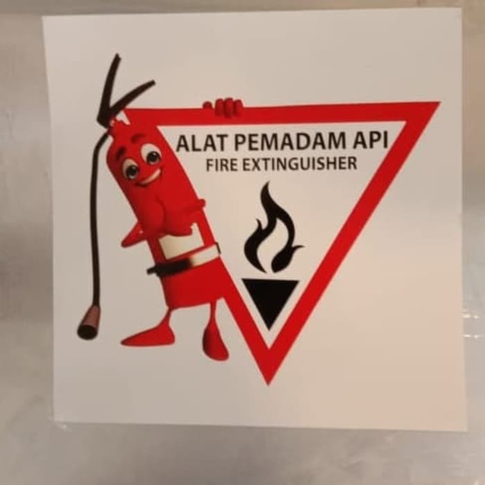 Jual STICKER APAR K3 RAMBU SAFETY ALAT PEMADAM API LUCU UK 20X20CM ...