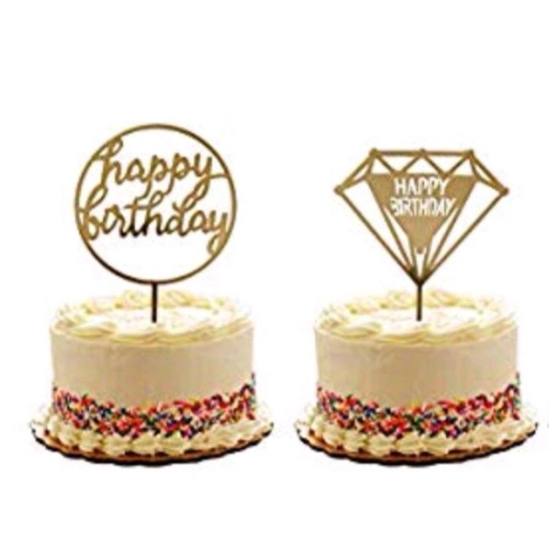 Jual Cake topper acrilic ukuran besar aneka varian 1pcs | Shopee Indonesia