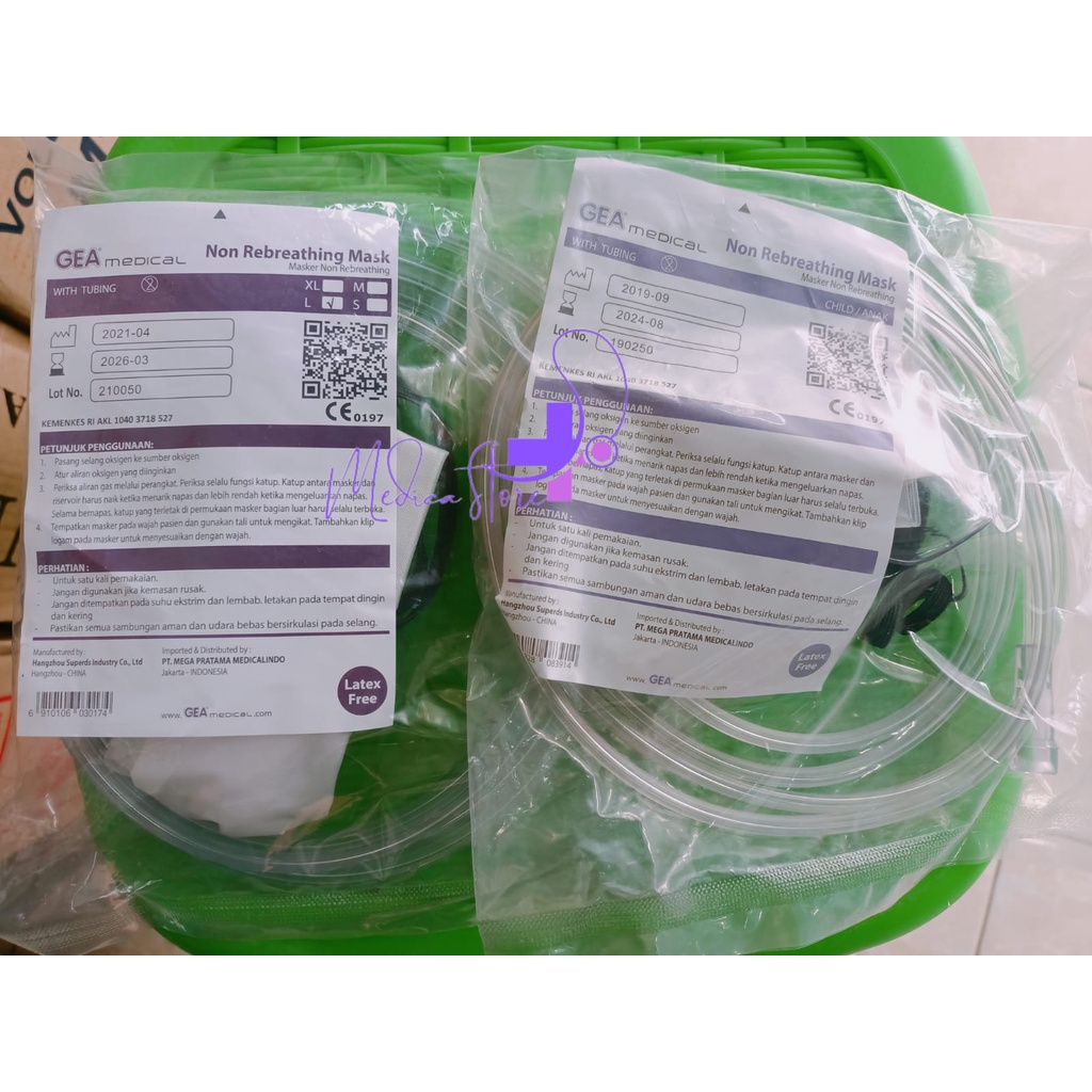 Jual Non Rebreathing Mask / Masker Oksigen Reservoir / NRM Dewasa ...