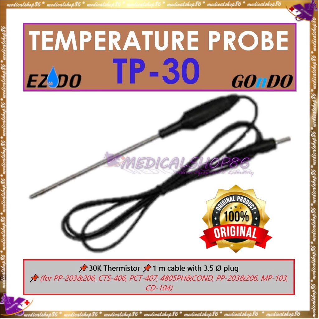 Jual TP-30 Temperature Probe for PP-203 & PP-206. EZDO GONDO | Shopee ...