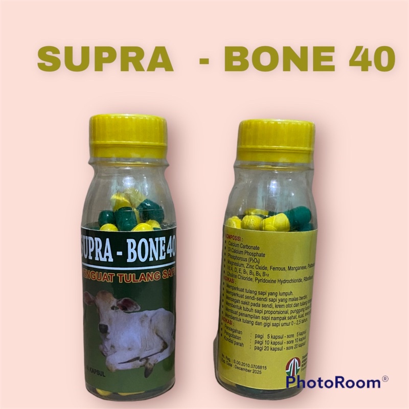 Jual SUPRA BONE 40 KAPSUL. OBAT SAPI PENGUAT TULANG SAPI KAMBING DOMBA ...