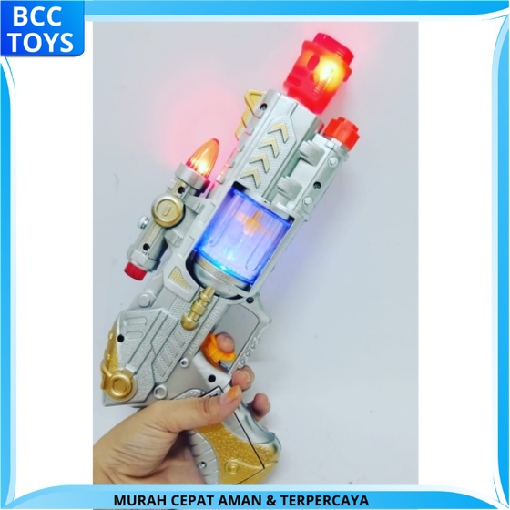 Jual Mainan Anak Tembakan Baterai Suara Pistol Laser Super Gun Tembak ...