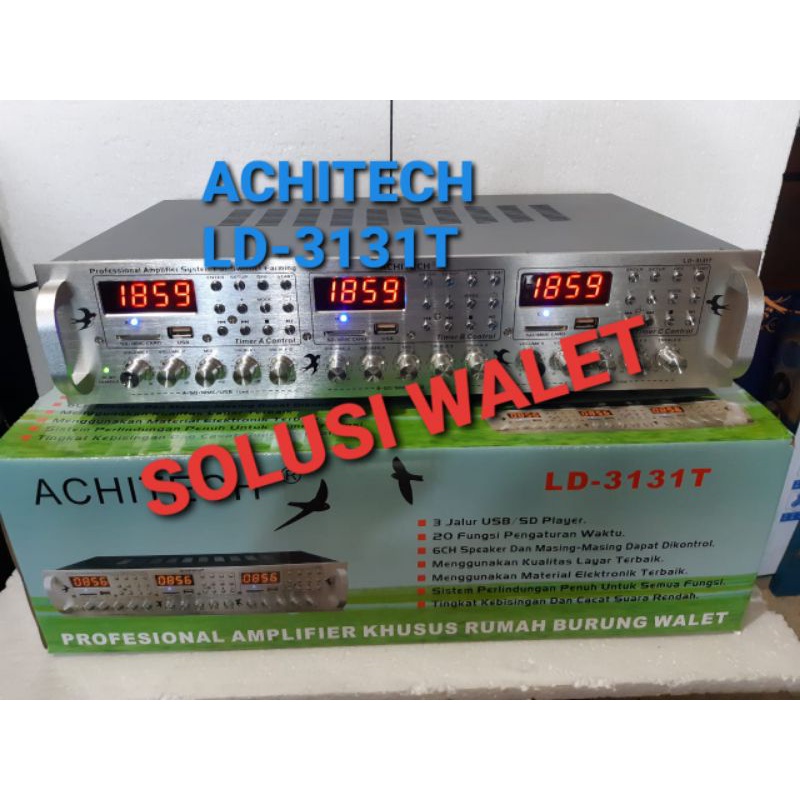 Jual Ampli Walet 313 Player ACHITECH terdiri dari 3player 6channel ...