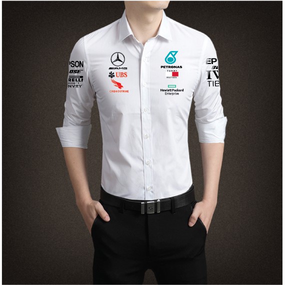 Jual Realpict Kemeja Mercedes Petronas F1 Original Merchendise 100% ...