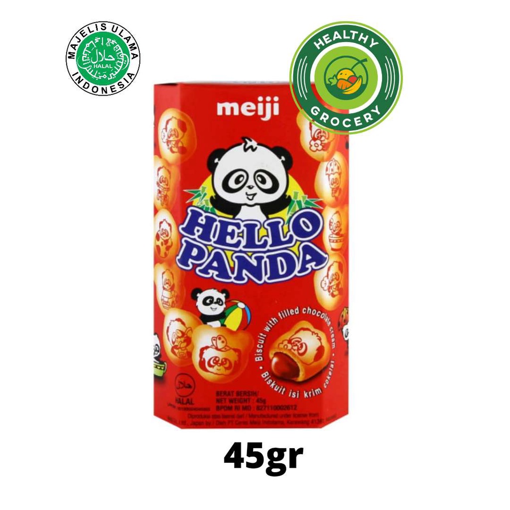 Jual Meiji Hello Panda Cokelat / Biskuit Isi Krim Cokelat | Shopee ...