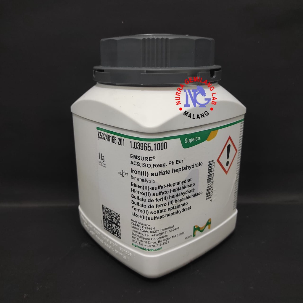 Jual Iron II sulfate heptahydrate FeSO4 MERCK 1.03965.1000 ecer 5gram ...