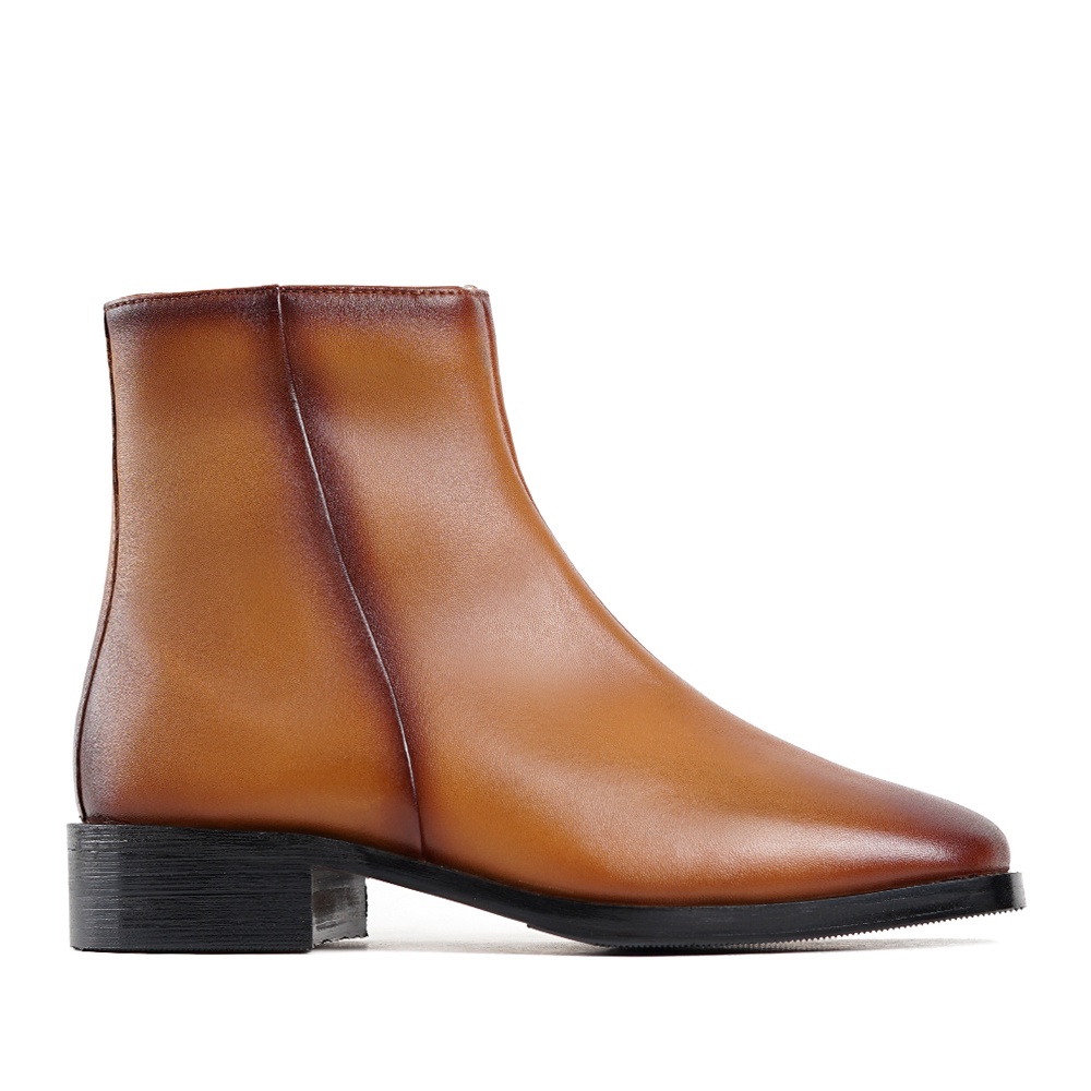 Jual Prabu - Sepatu Kulit Chelsea Boots Wanita Gadis Tan Cokelat ...