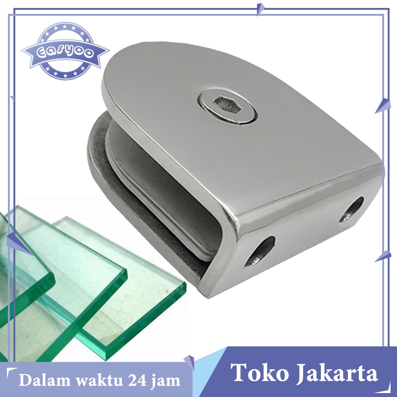 Jual Penjepit Kaca Stainless Steel Jepit Kaca Glass Clips Adjustable ...