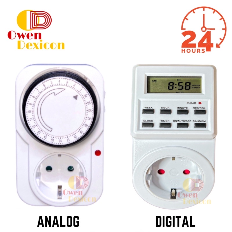 Jual DEXICON Stop Kontak Timer 24 jam / Colokan Timer Digital / Timer ...
